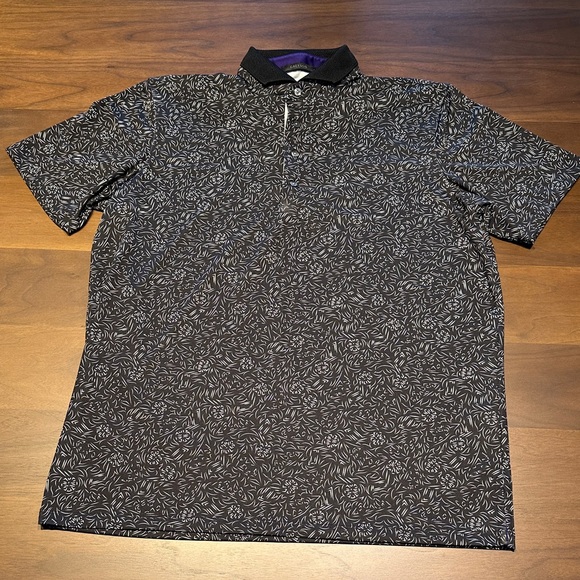 Greyson | Shirts | Mens Greyson Black Patterned Golf Polo Shirt | Poshmark